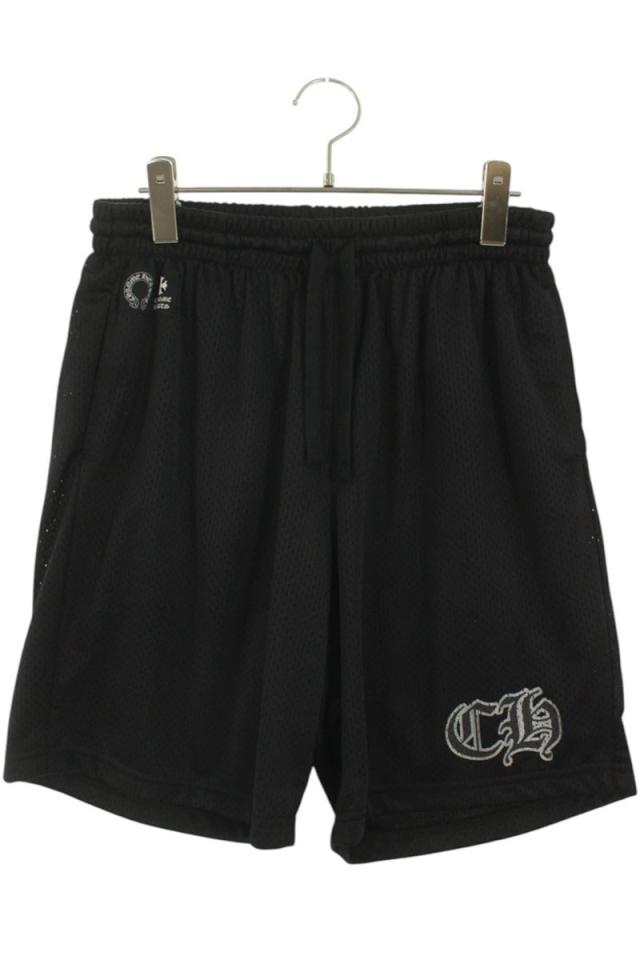 クロムハーツ サイズ:M  MESH WARM UP JERSEY CHプリントメッシュハーフパンツ 中古 SJ02