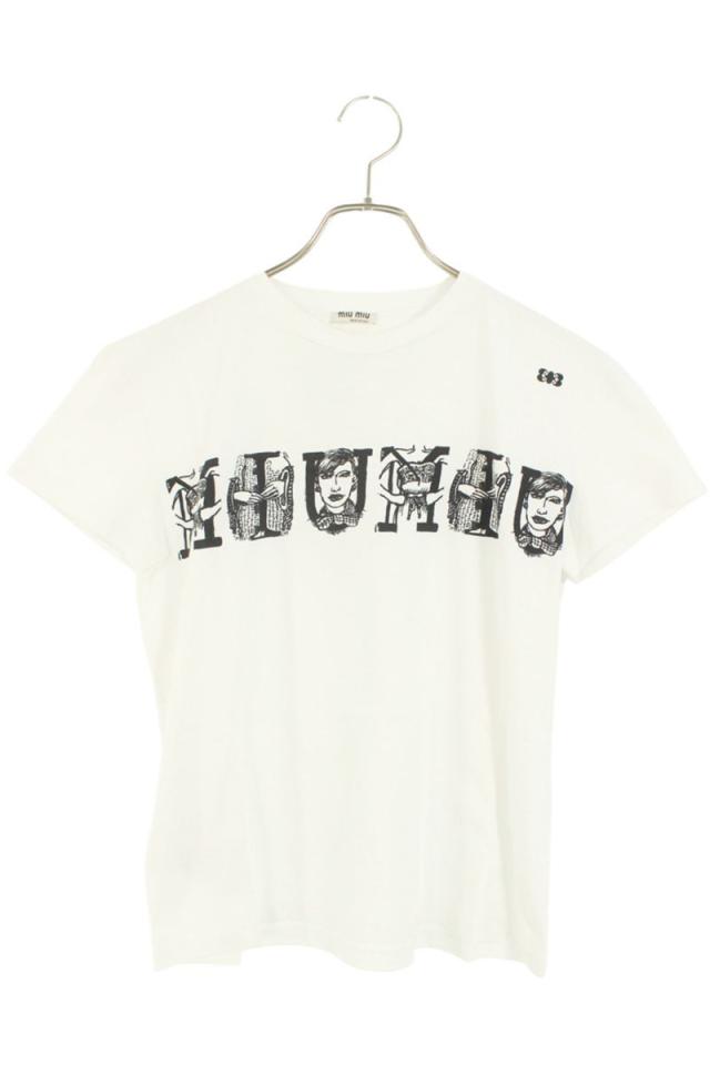 ミュウミュウ サイズ:XS  MJN066 バックパッチフロントロゴTシャツ 中古 BS99