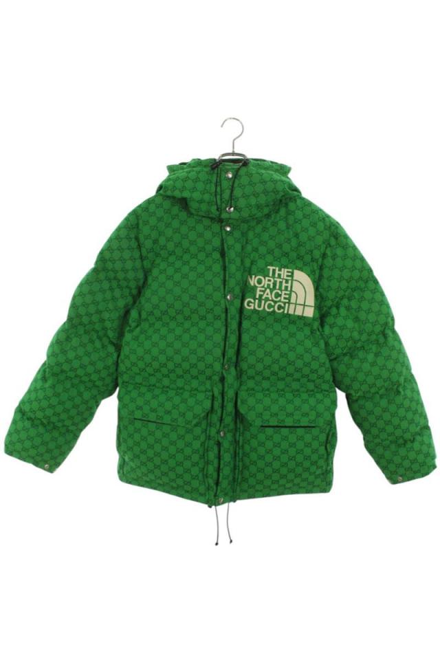 グッチ  ノースフェイス サイズ:L  22SS  670766 Z8APX GGキャンバスボンバーダウンジャケット 中古 OM10