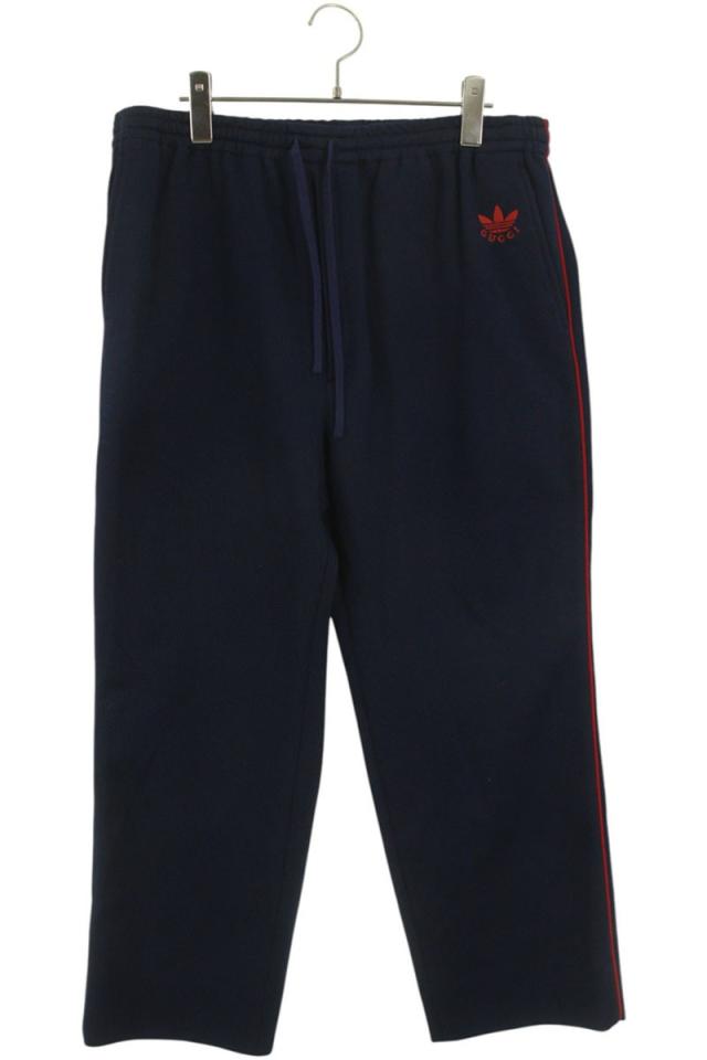 グッチ サイズ:52  702181 ZAJRV ロゴ刺繍サイドラインロングパンツ 中古 BS99