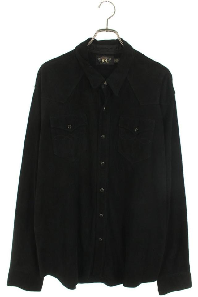 ダブルアールエル サイズ:XXL  MNRRWOV16820250 ランウェイモデルスエードシャツジャケット 中古 BS99