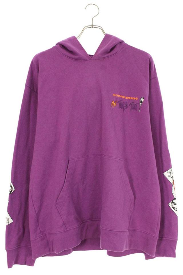 クロムハーツ サイズ:XL  PPO I WANT MORE NOT LESS HD PLVR MATTY BOYプリントプルオーバーパーカー 中古 SJ02