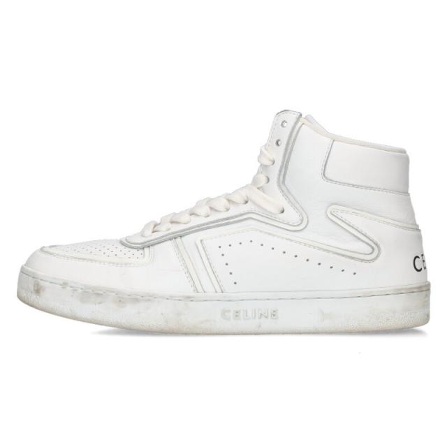セリーヌ サイズ:38  CT-01 ハイカットレザースニーカー 中古 BS99