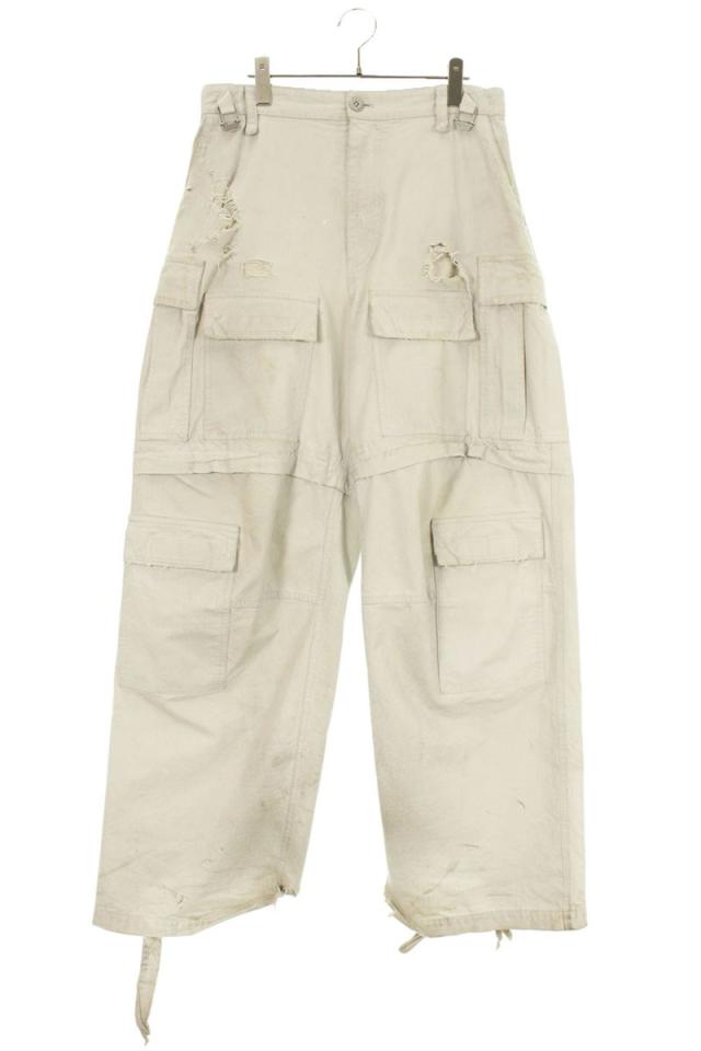 バレンシアガ サイズ:XS  23AW  746493 TKP27 クラッシュマルチカーゴロングパンツ 中古 SB01