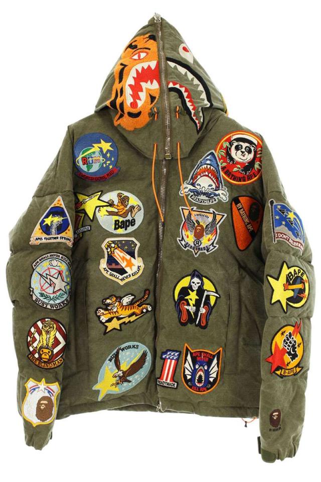 レディメイド  アベイシングエイプ サイズ:3  RM-I01-0000-108 ワッペンダウンジャケット 中古 OM10