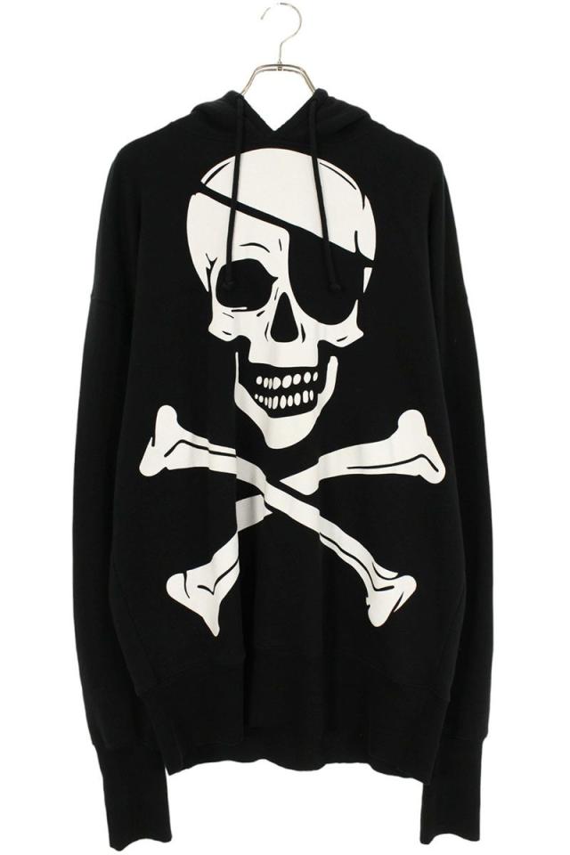 ヴェトモン サイズ:S 19SS USS197085 スパイクスタッズスカルプリントプルオーバーパーカー 中古 SB01