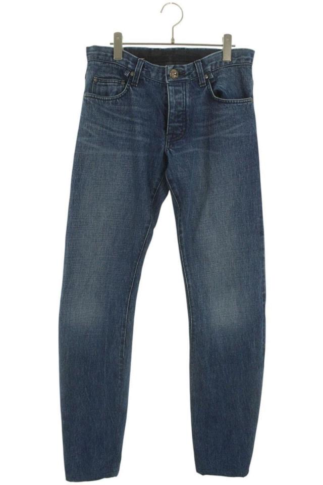 クロムハーツ サイズ:31インチ  JEAN STRTLG FBRC クロスボールボタンストレートデニムパンツ 中古 OK15