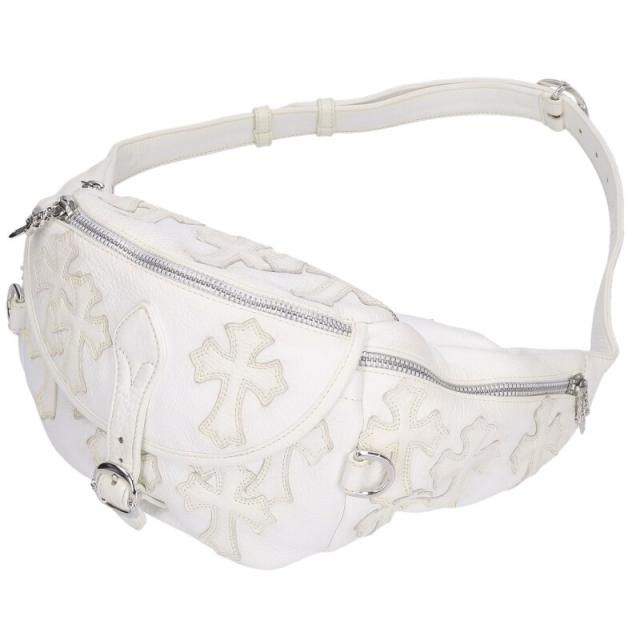 クロムハーツ #1 SNAT PACK CROSS PATCH スナットパック クロスパッチ装飾レザーウエストバッグ 中古 SS07