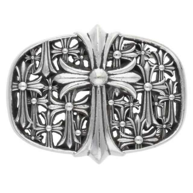 クロムハーツ   BUCKL CEMETERY1.5 1.5セメタリークロス シルバーバックル 中古 FK04