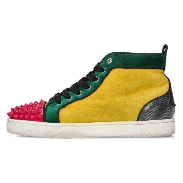 クリスチャンルブタン サイズ:40 スパイクスタッズスエードハイカットスニーカー 中古 BS99