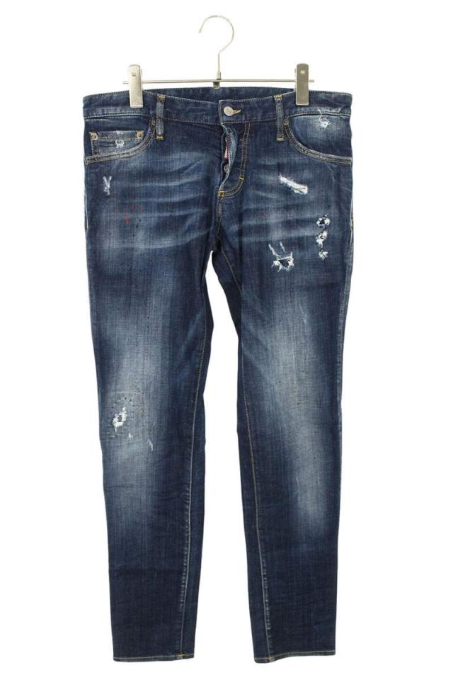 ディースクエアード サイズ:46  15AW  S71LA0960 ダメージペイント加工デニムパンツ 中古 BS99