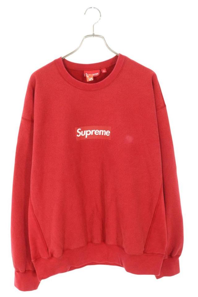 シュプリーム サイズ:XL  25SS  Washed Box Logo Crewneck ウォッシュ加工ボックスロゴスウェット 中古 OM10