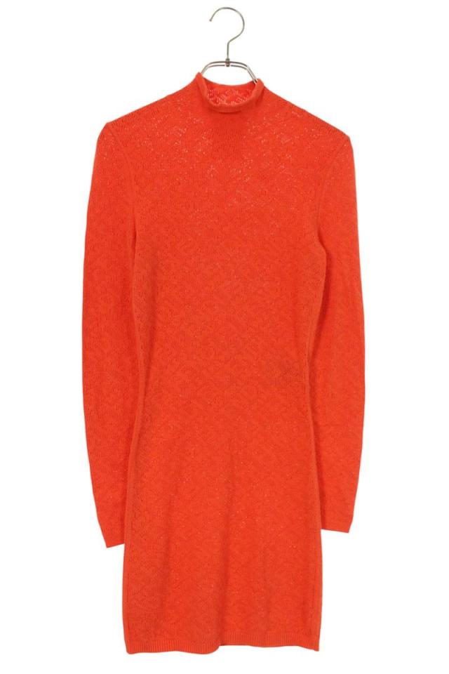 フェンディ  スキムス サイズ:40  FZD923 AGIO ロゴジャカードワンピース 中古 BS99