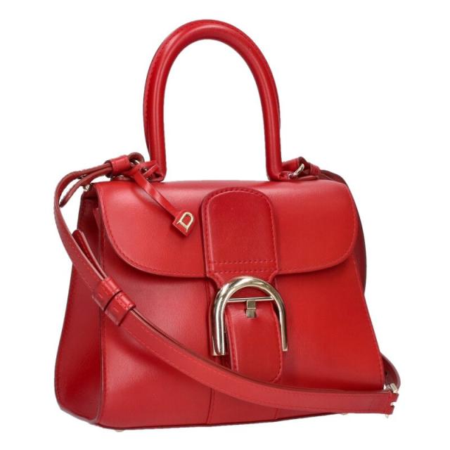 デルボー   ブリヨン ミニ ボックスカーフ2WAYショルダーバッグ 中古 BS99