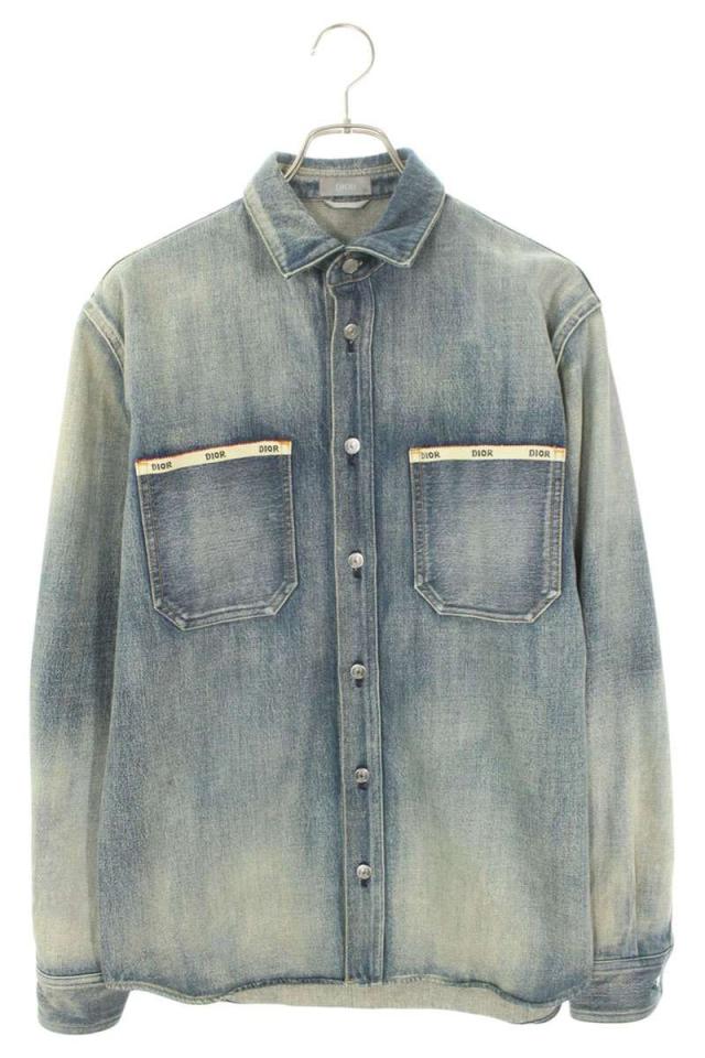 ディオール サイズ:37  113D585BY994 テープロゴデニムジャケット 中古 SS13