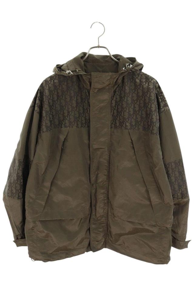 ディオール サイズ:46  21AW  193C401A5149 フード付きオブリーク柄ナイロンブルゾン 中古 OM10