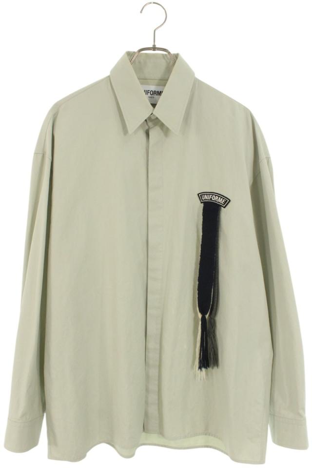 ユニフォームパリ サイズ:M  CH04-2FSS21 ニット装飾長袖シャツ 中古 BS99
