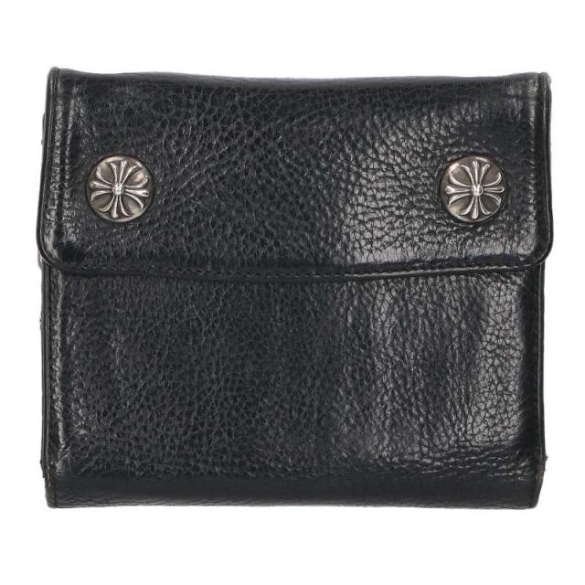 クロムハーツ   BIG SPOON ビッグスプーン クロスボタンレザー財布 中古 SS07