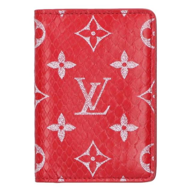 ルイヴィトン   オーガナイザードゥポッシュ パイソンレザー モノグラムカードケース 中古 SB01