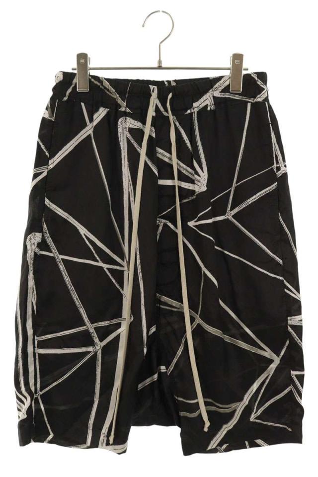 リックオウエンス サイズ:46  RU01B1384-JP1 RICKS PODS リックポッズドローコード柄ハーフパンツ 中古 SB01