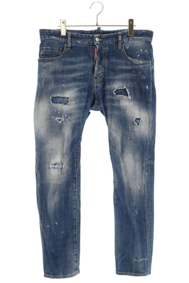 ディースクエアード サイズ:48  S71LB0448 ダメージリペア加工デニムパンツ 中古 BS99