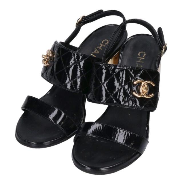 シャネル サイズ:36 ココマークパテントレザーサンダル 中古 BS99
