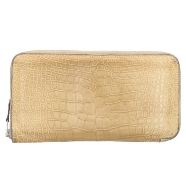エルメス   アザップロング X刻印 アリゲーターラウンドジップ財布 中古 BS99
