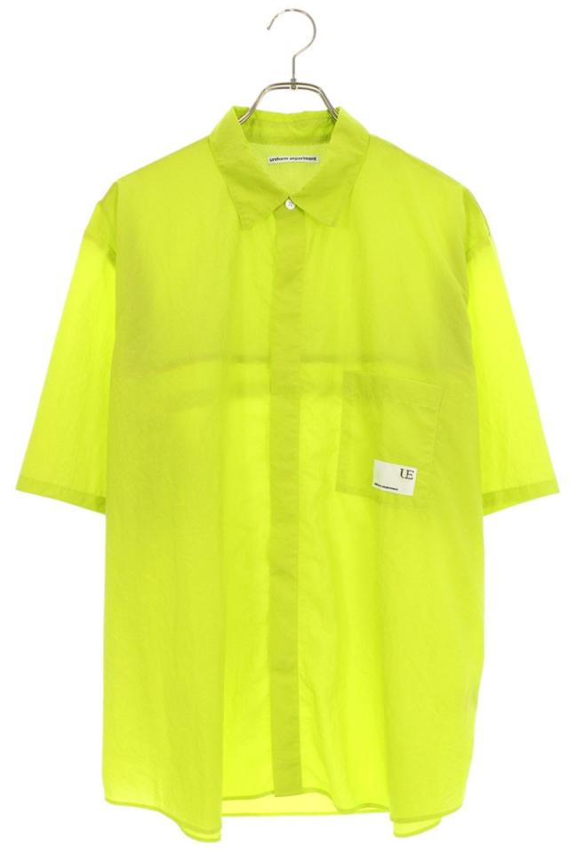 ユニフォームエクスペリメント サイズ:2  25SS  UE-250021 CRYSTAL NYLON VENTILATION SHIRT ナイロンショートスリーブ半袖シャツ 中古 BS99