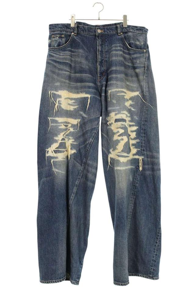 ビーワンアーカイブ サイズ:38 ダメージ加工ワイドバギーデニムパンツ 中古 BS99