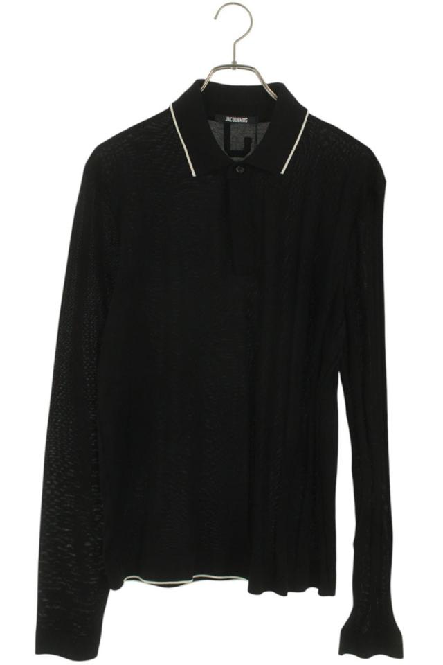 ジャックムス サイズ:XL  246KN2422065 ストライプデザインポロ長袖カットソー 新古品 SB01