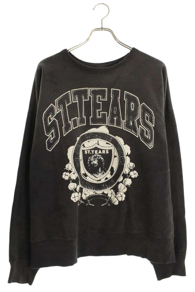 セントマイケル  デニムティアーズ サイズ:XL  24SS  SM-YS8-0000-C02 フロントロゴクルーネックスウェット 中古 OM10
