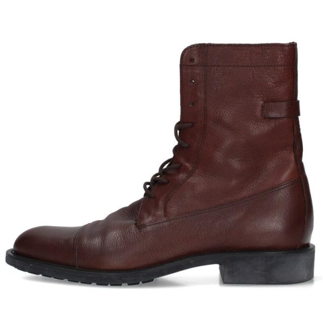 グッチ サイズ:42.5 レースアップレザーブーツ 中古 BS99