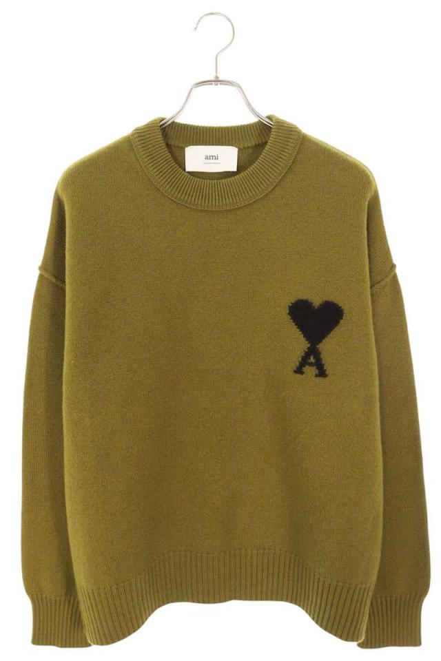 アミアレクサンドルマテュッシ サイズ:L  25AW  UKS838 ハートA刺繍クルーネックニット 新古品 SB01