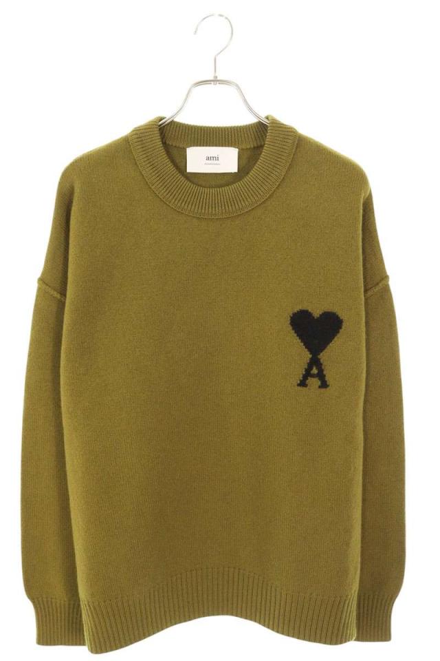 アミアレクサンドルマテュッシ サイズ:XL  25AW  UKS838 ハートA刺繍クルーネックニット 新古品 OM10