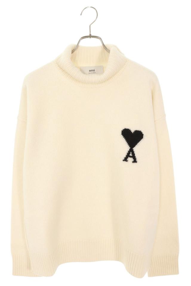 アミアレクサンドルマテュッシ サイズ:L  25AW  UKS839 ハートA刺繍タートルネックニット 新古品 FK04