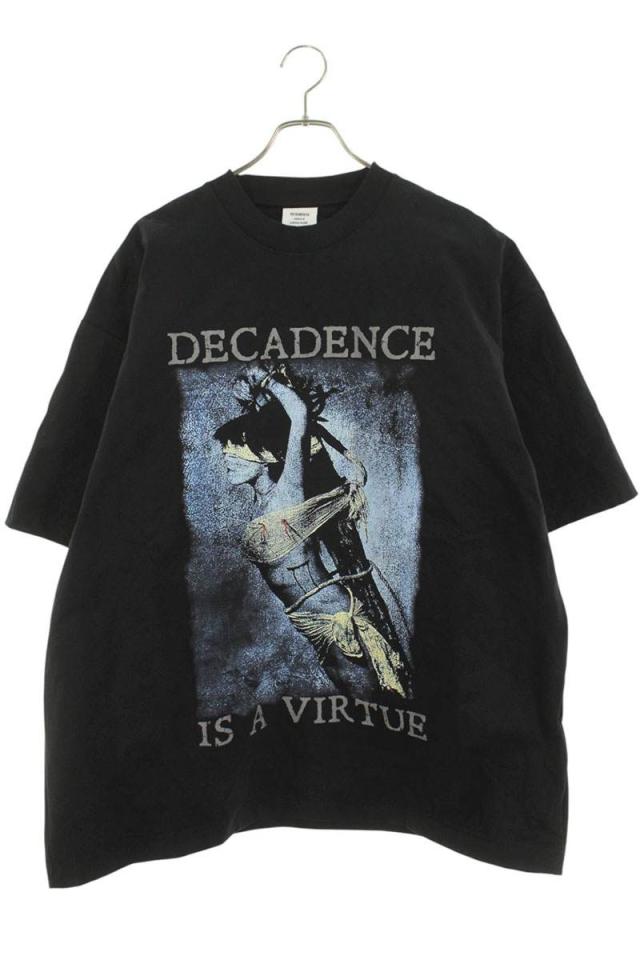 ヴェトモン サイズ:S  25AW  UCF76MT951B BlackDecadenceIsAVirtueTシャツ 新古品 SB01