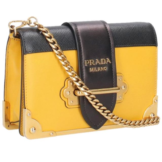 プラダ   1BH0187 カイエ サフィアーノレザーショルダーバッグ 中古 BS99