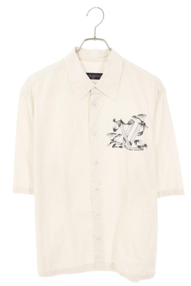 ルイヴィトン サイズ:M  23AW  RM232  AVE HPS72W LVバードプリント半袖シャツ 中古 SB01