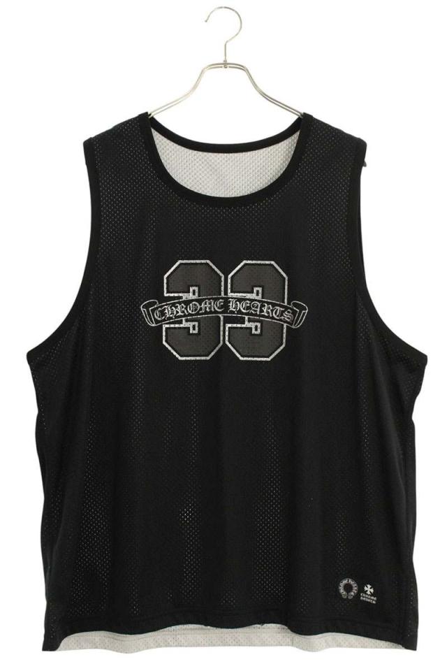 クロムハーツ サイズ:XL  MESH WARM UP JERSEY リバーシブルCHロゴプリントメッシュタンクトップ 中古 SJ02