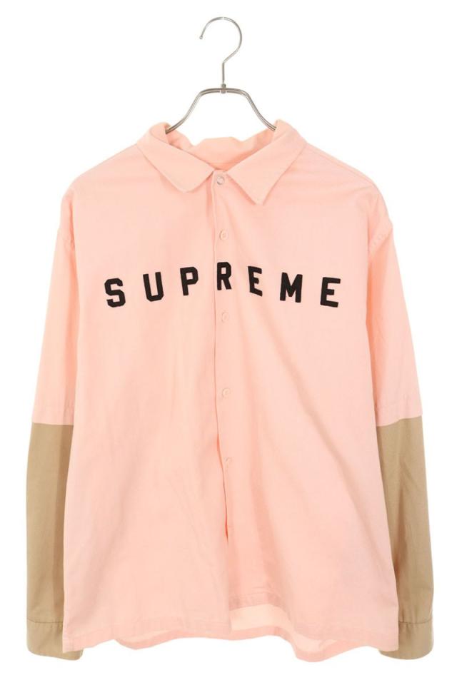シュプリーム サイズ:L  2-Tone Work Shirt レイヤードワーク長袖シャツ 中古 BS99