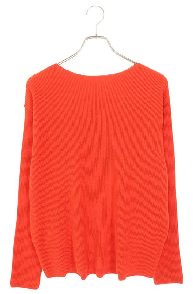 オーラリー サイズ:3  A24SP03TR 強撚糸畦編みリブニット 中古 BS99