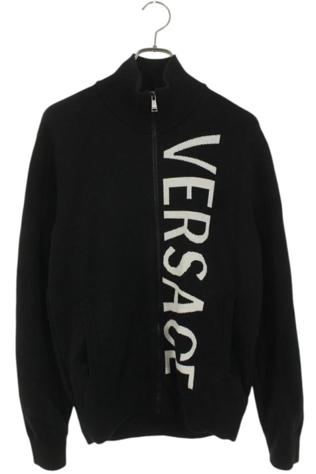 ヴェルサーチェ サイズ:48  1002720 1A01993 ロゴニットジップアップブルゾン 中古 BS99