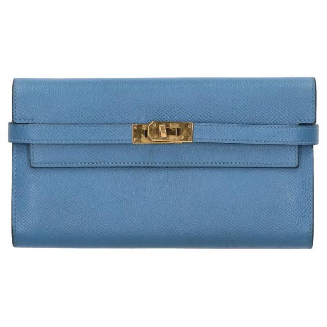 エルメス   ケリーウォレット C刻印 G金具 ヴォーエプソン財布 中古 SB01