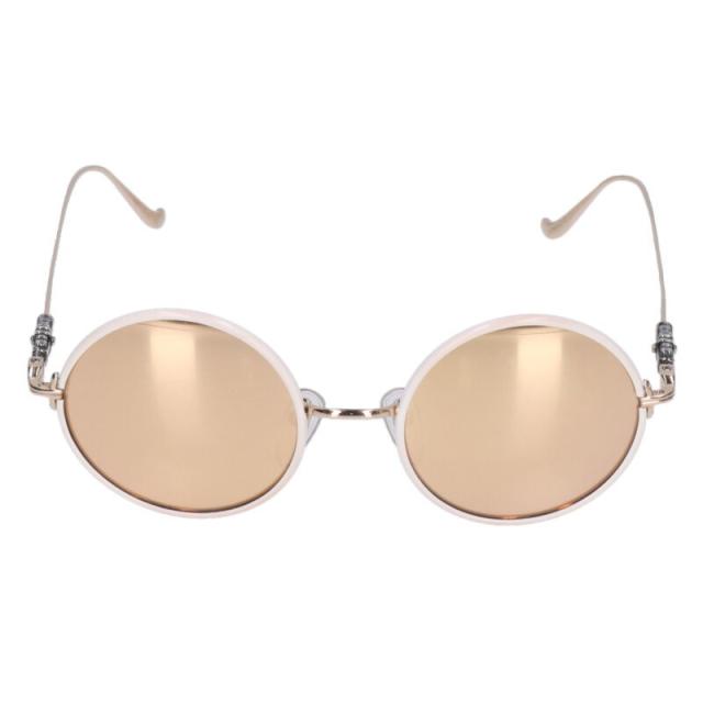 クロムハーツ   OVERYEASY オーバーイージー サイドフローラルクロスフレームラウンドサングラス 中古 OK15