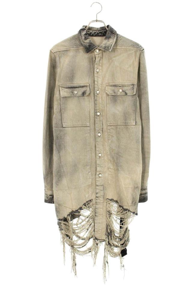 リックオウエンス サイズ:46  RR02C7705-DMPFR ヴィンテージエフェクトデニムジャケット 中古 SS13