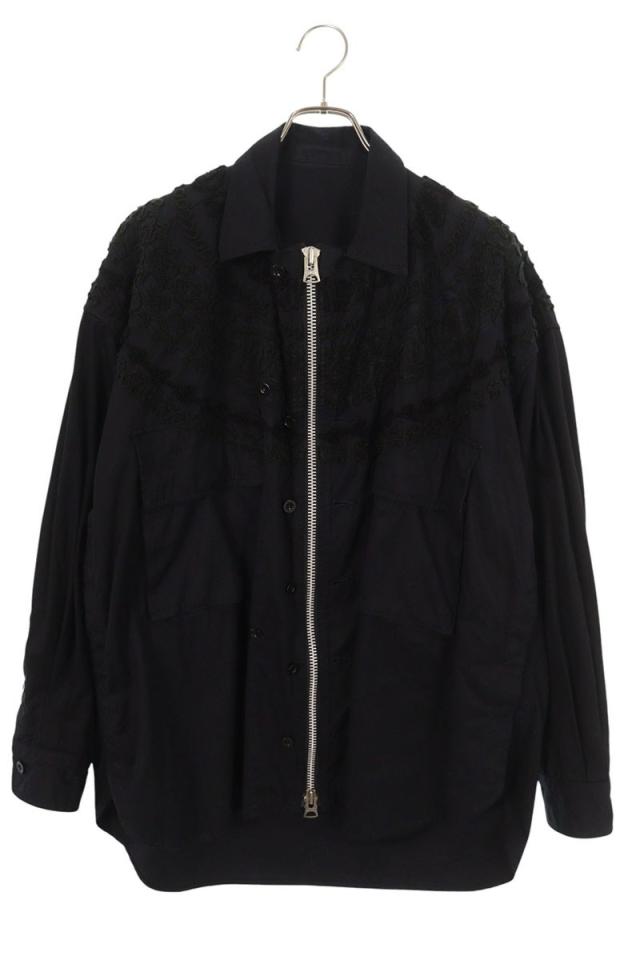 サカイ サイズ:1  23SS  23-02977M エンブロイダリーシャツジャケットブルゾン 中古 BS99