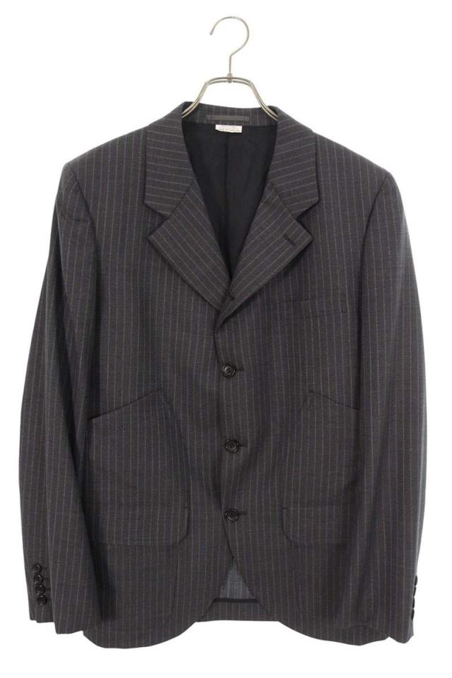 コムデギャルソンオムドゥ サイズ:M  DK-J029 AD2022 ストライプテーラードジャケット 中古 BS99