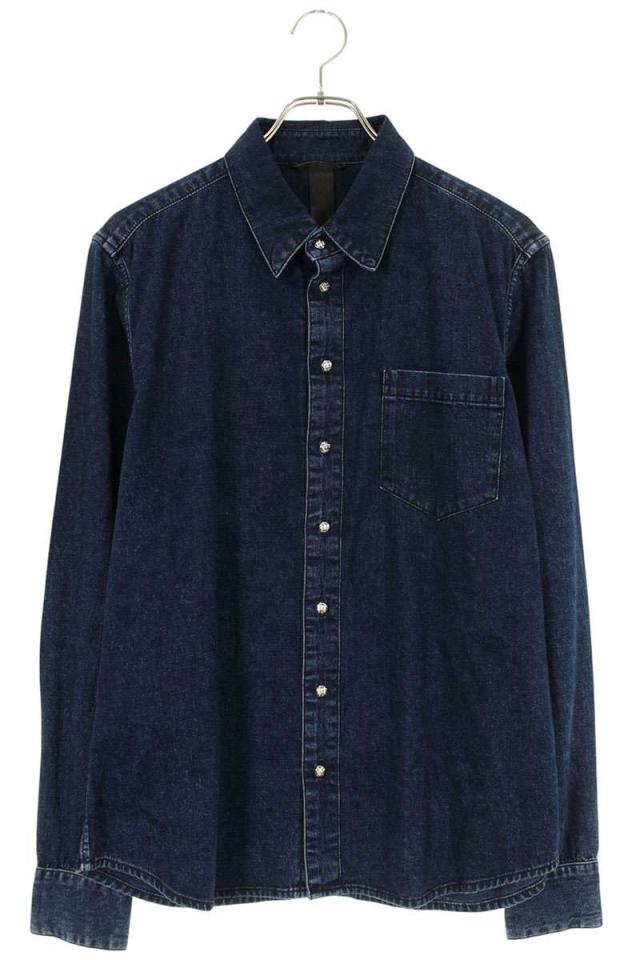 クロムハーツ サイズ:M  LOOSE クロスパッチ付きデニム長袖シャツ 中古 SS07
