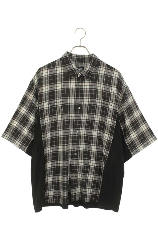 アンダーカバイズム サイズ:3  UI1C4405 チェック柄切替半袖シャツ 中古 BS99