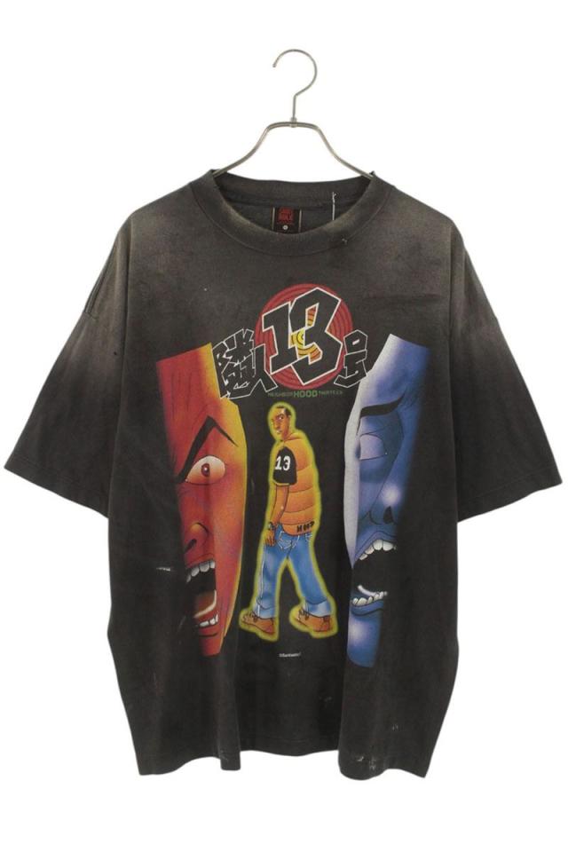 セントマイケル サイズ:XL  25SS  SM-HR1-0000-C24 漫画プリントビンテージ加工Tシャツ 中古 OM10